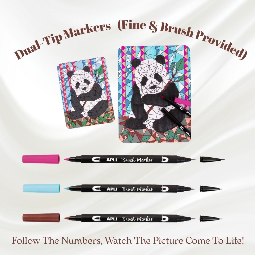 [SG] APLI Kids Magic Numbers Coloring Kit – 4 Fun Scenes with Dual-Tip ...