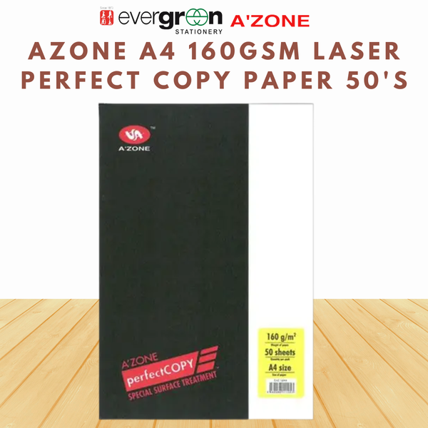 [SG] Azone A4 160gsm Laser Perfect Copy Paper 50's [Evergreen Statione ...