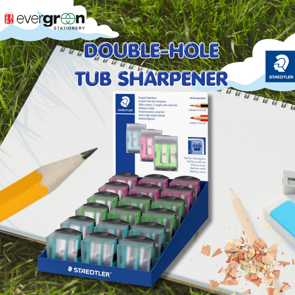 [SG] Staedtler Double-Hole Tub Sharpener (18 Pcs/Set) [Evergreen Stati ...